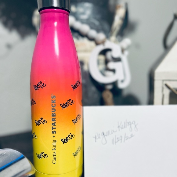 Starbucks | Other | Starbucks Swell Water Bottle Curtis Kullig Love Me ...